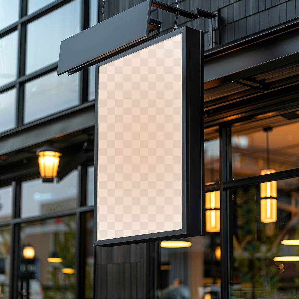 PNG outdoor sign mockup, transparent | Free PNG - rawpixel