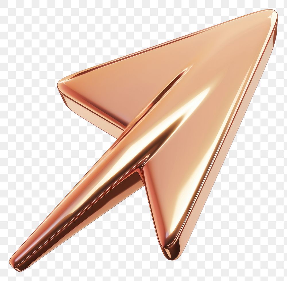 Cursor icon rosegold material arrowhead | Free PNG - rawpixel
