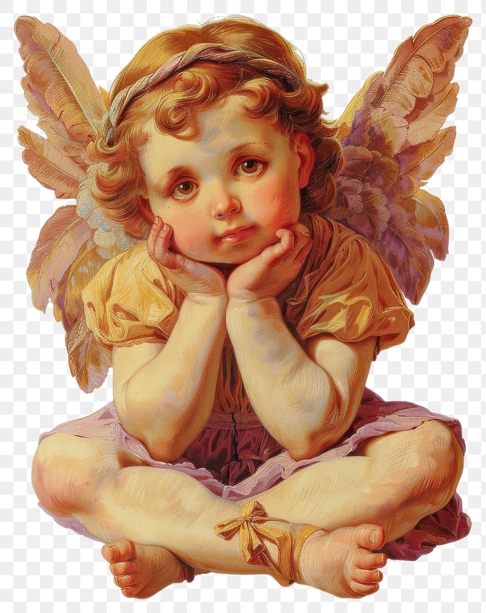 PNG Charming angelic child illustration | Free PNG - rawpixel