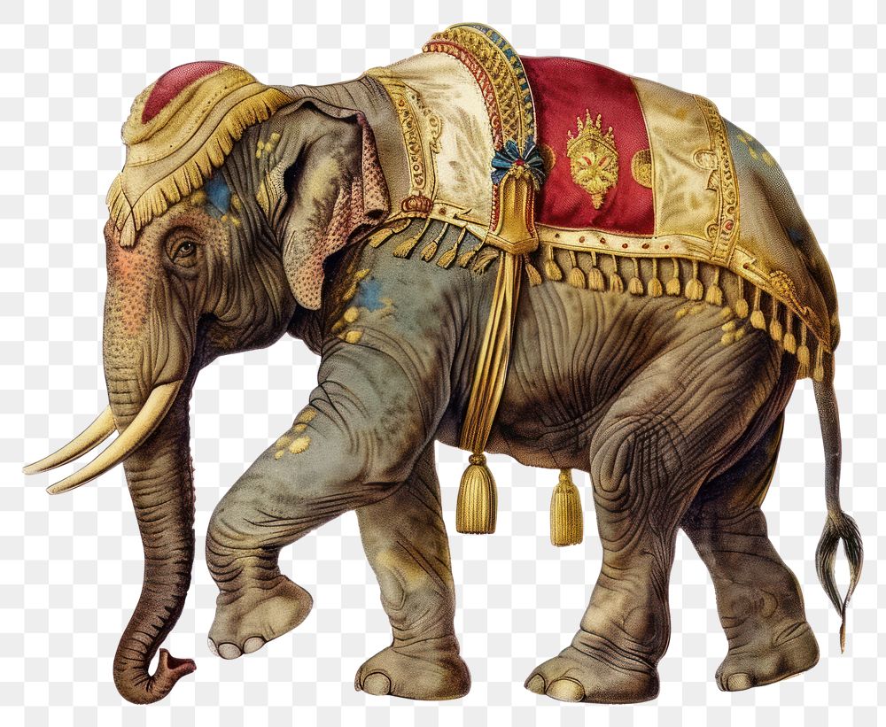 PNG Regal elephant adorned gold | Premium PNG - rawpixel