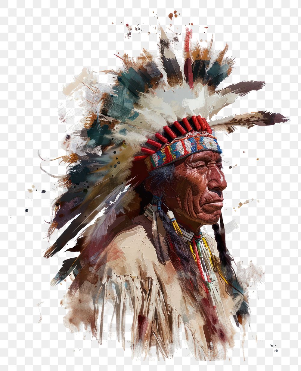 PNG Native American chief portrait | Free PNG - rawpixel