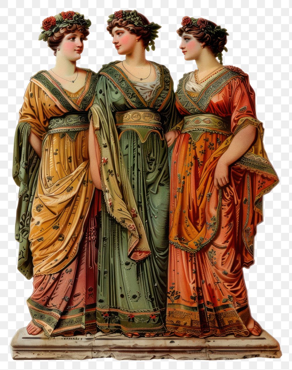 PNG Classical Greek-inspired female figures | Premium PNG - rawpixel