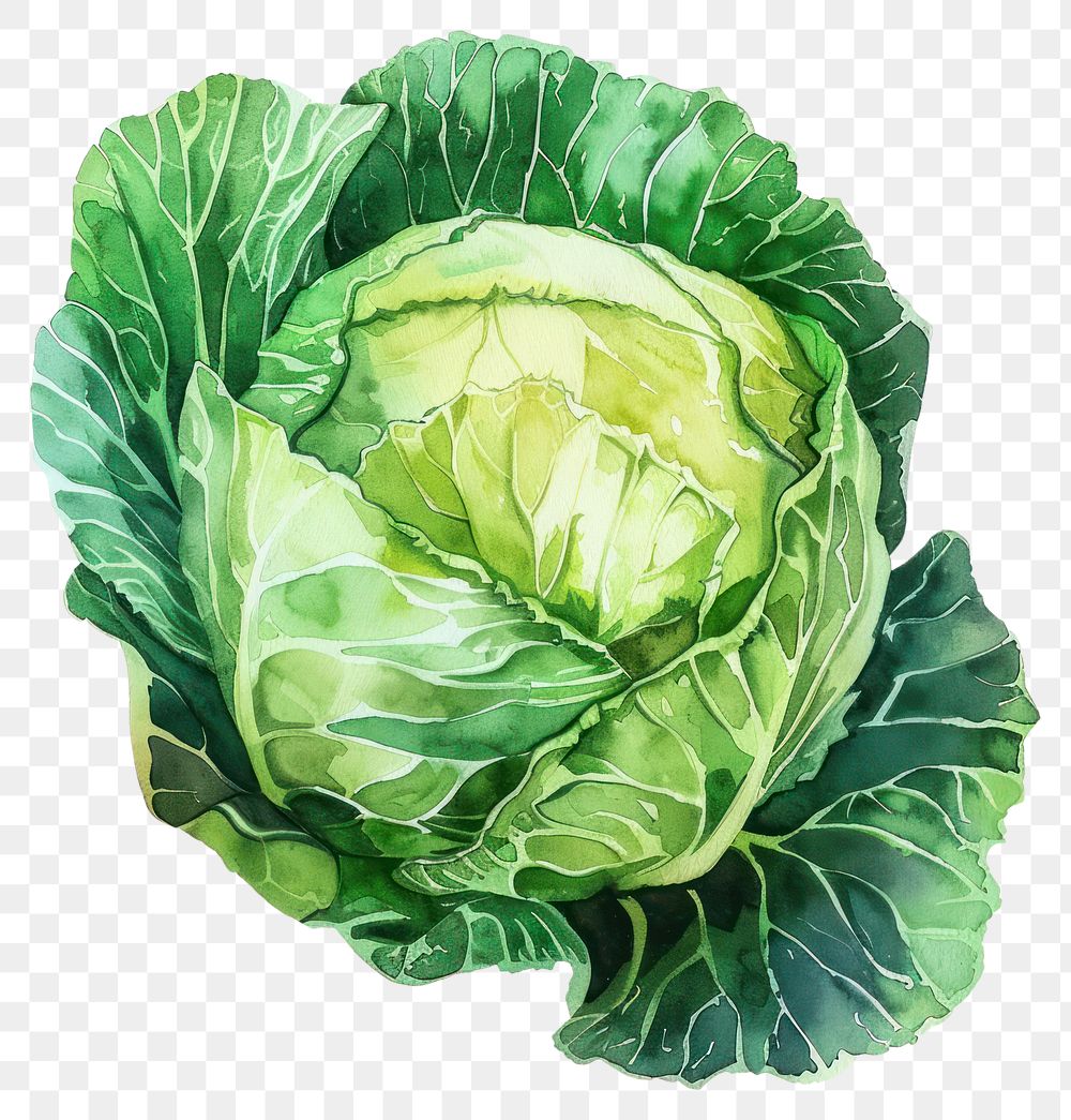 PNG Fresh watercolor cabbage illustration | Free PNG - rawpixel