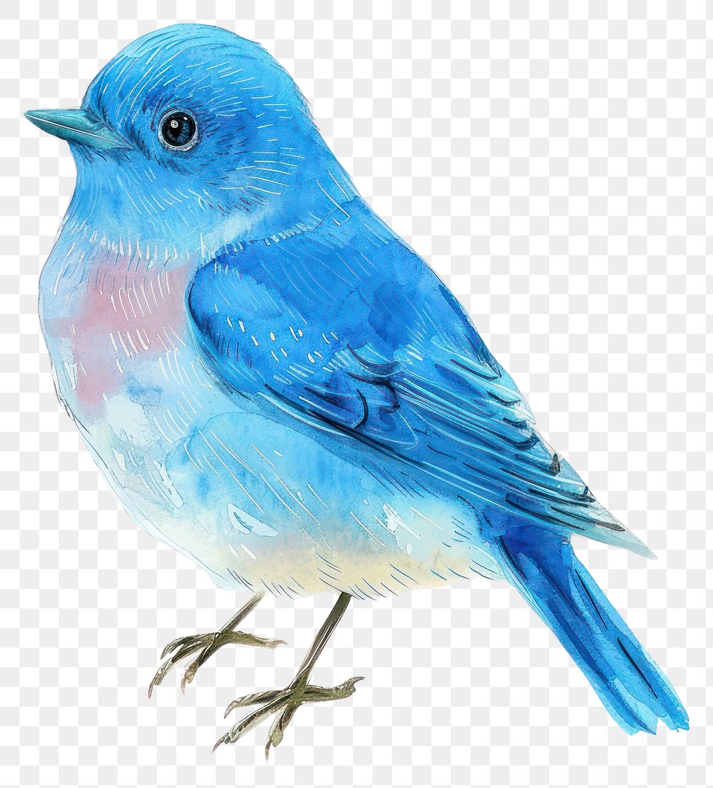 PNG Watercolor bluebird illustration art | Premium PNG - rawpixel