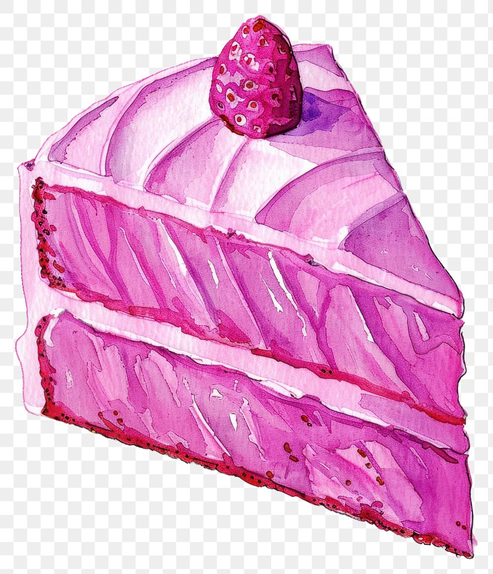 PNG Delicious pink cake slice | Free PNG - rawpixel