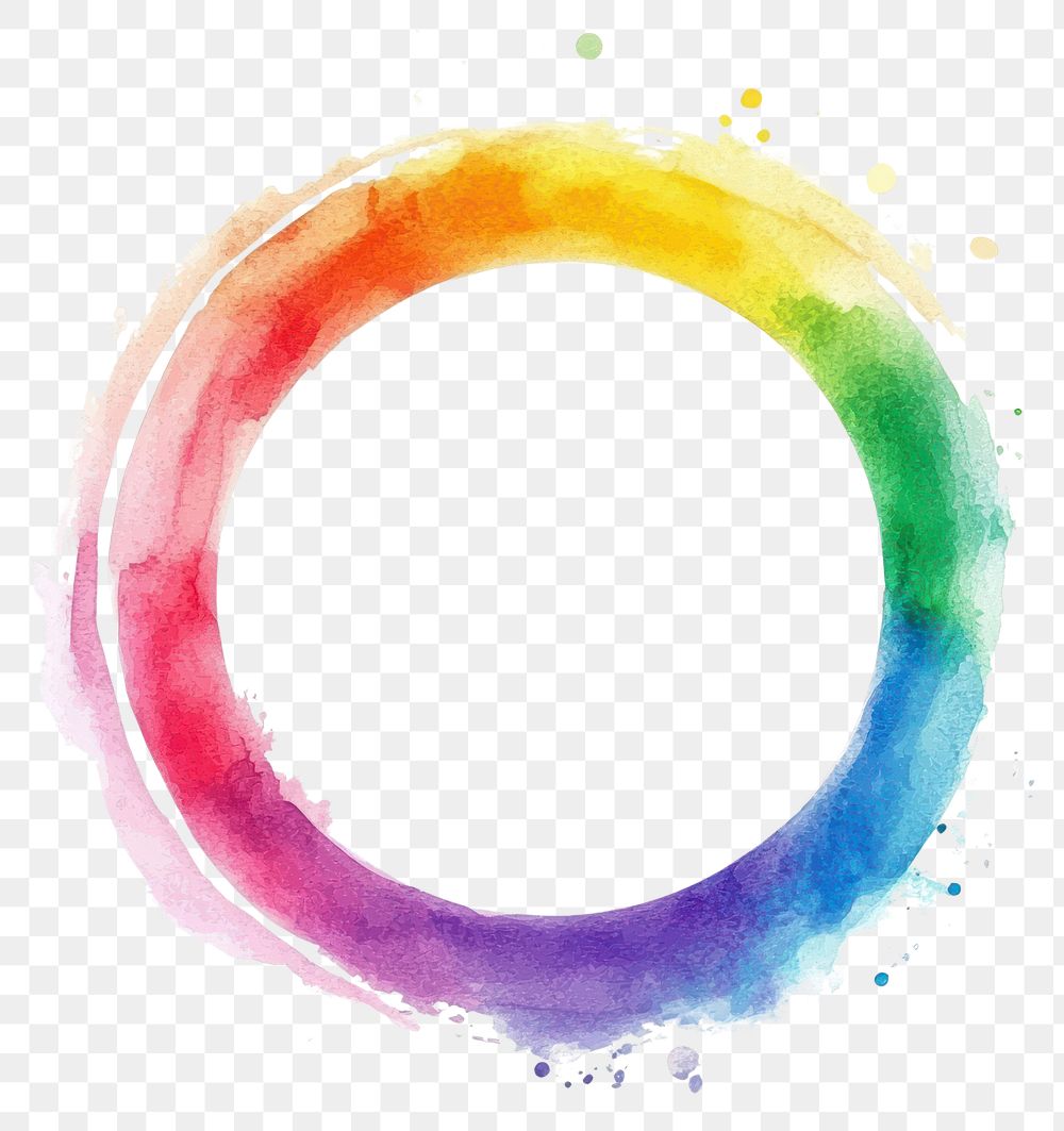 PNG Watercolor rainbow circle clipart | Free PNG Illustration - rawpixel