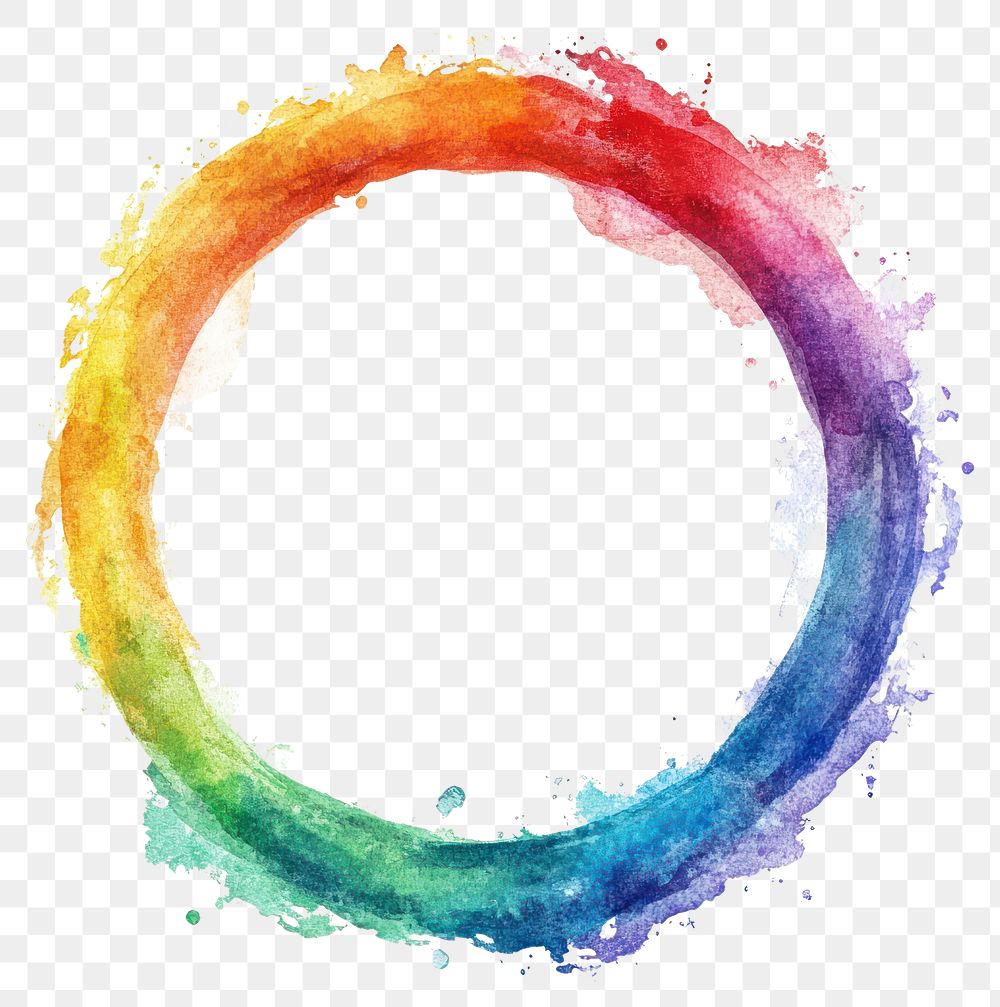 PNG Watercolor rainbow circle clipart | Free PNG Illustration - rawpixel