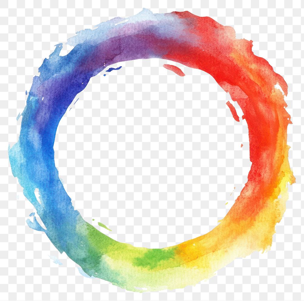 PNG Watercolor rainbow circle clipart | Free PNG - rawpixel