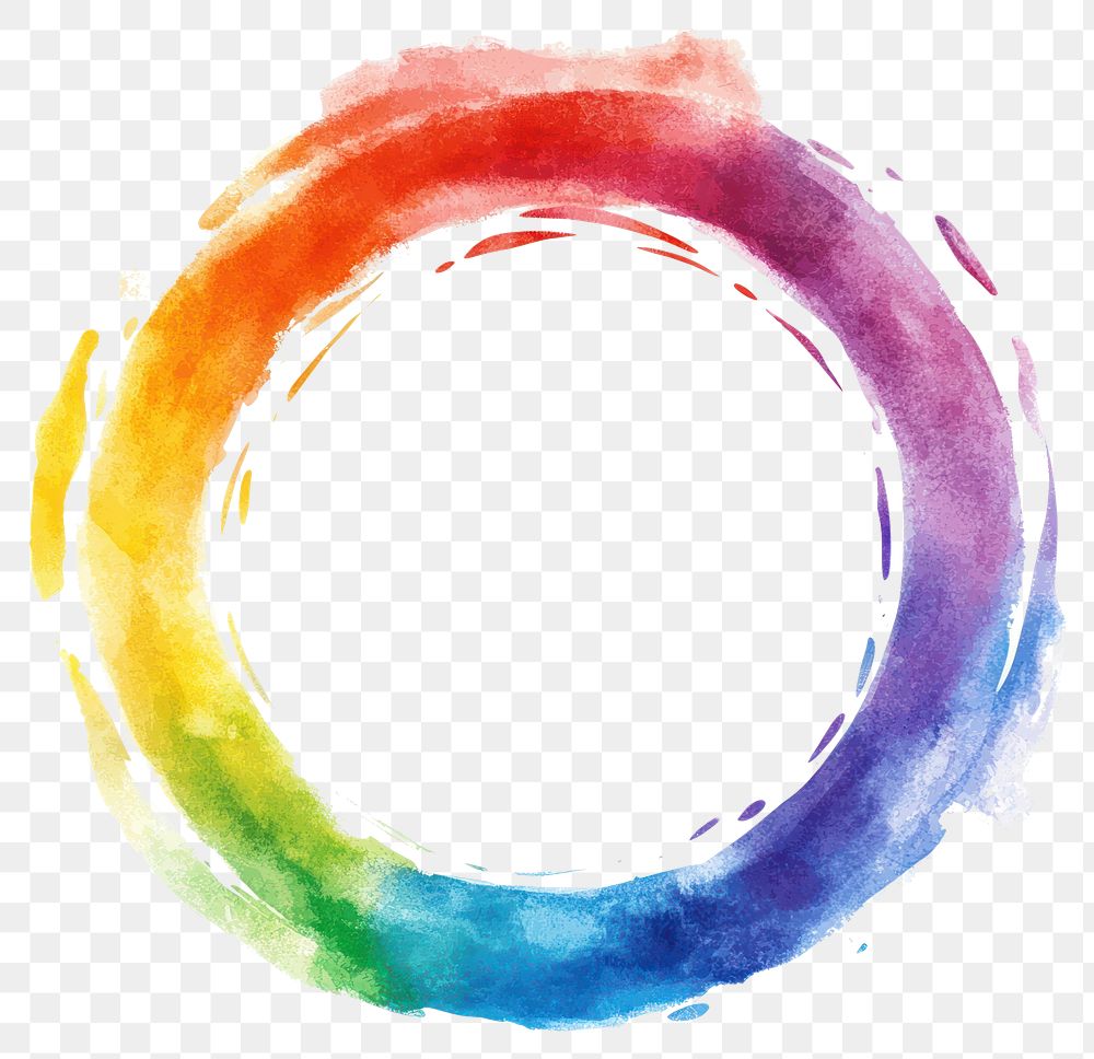 PNG Watercolor rainbow circle clipart | Free PNG Illustration - rawpixel