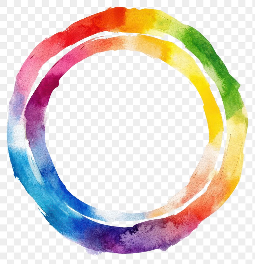 PNG Watercolor rainbow circle clipart | Free PNG Illustration - rawpixel