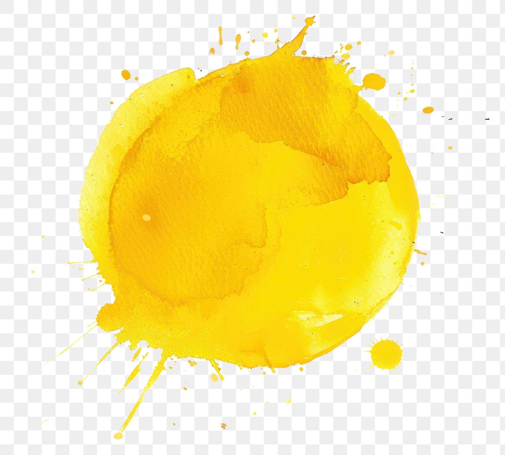 PNG Vibrant yellow watercolor splash | Free PNG - rawpixel