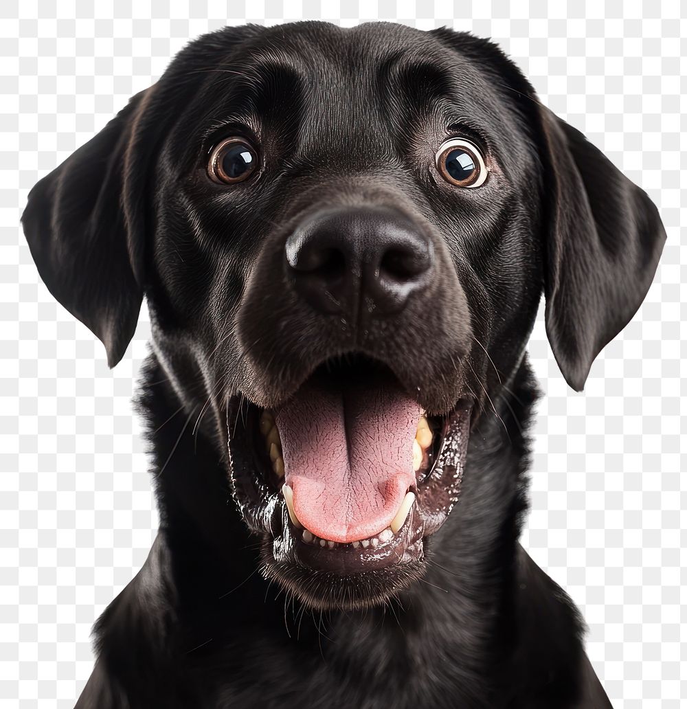 PNG Excited black Labrador retriever | Premium PNG - rawpixel