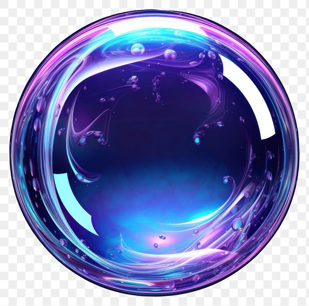 PNG Neon bubble light sphere | Premium PNG - rawpixel
