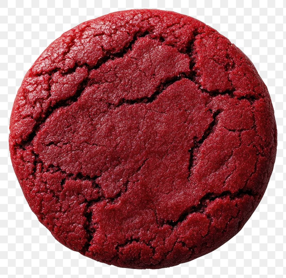 single red velvet cookie confectionery | Free PNG - rawpixel