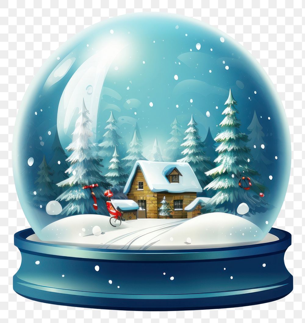 PNG Winter snow globe scene | Free PNG - rawpixel