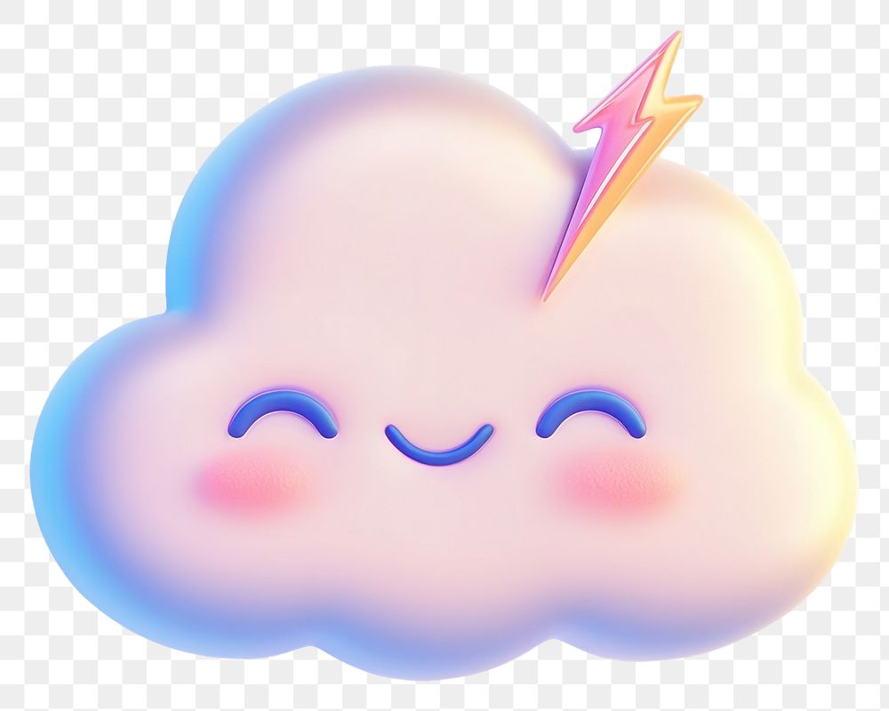 PNG Cloud lightning pastel colors. | Premium PNG - rawpixel