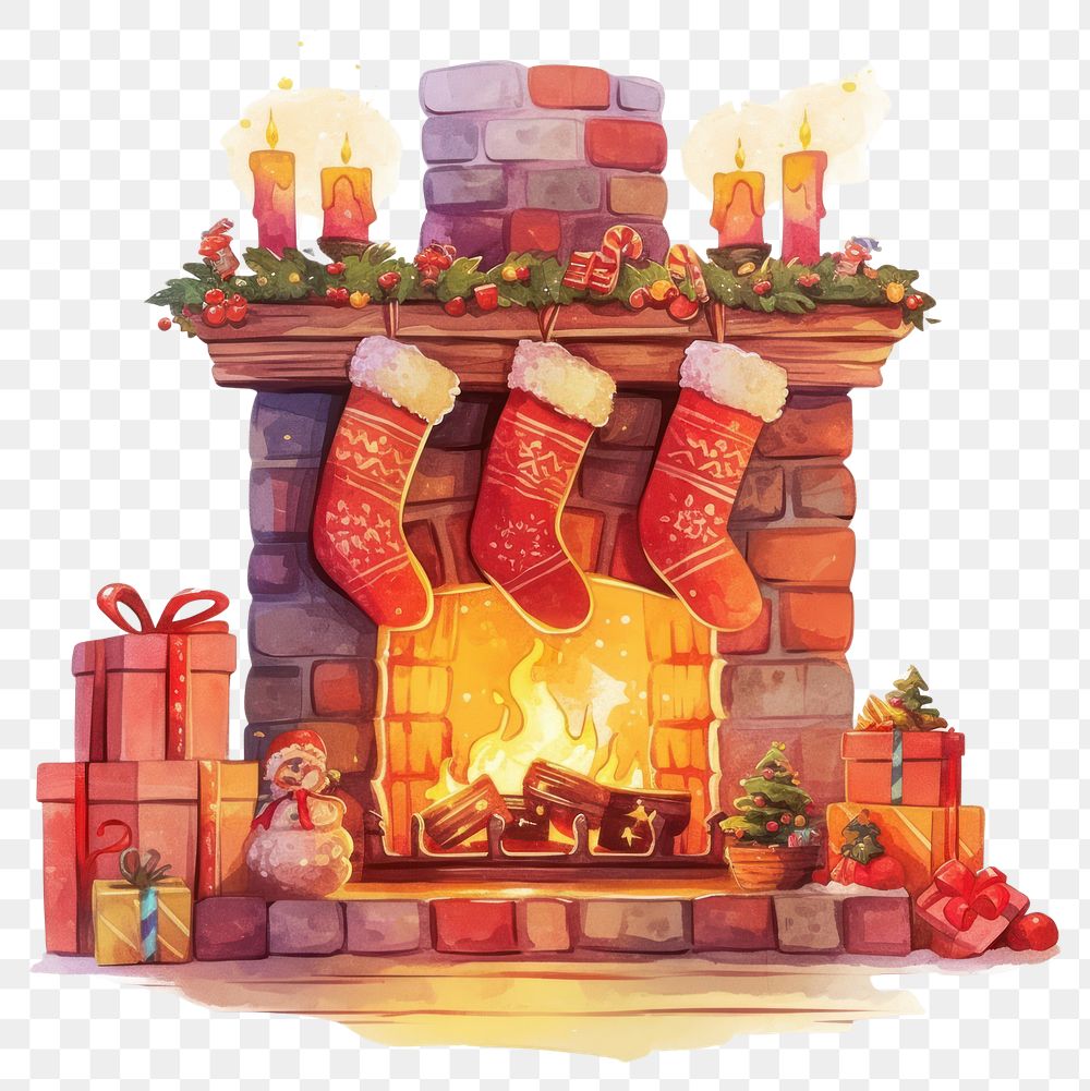 Cartoon Christmas Fireplace Images | Free Photos, PNG Stickers ...