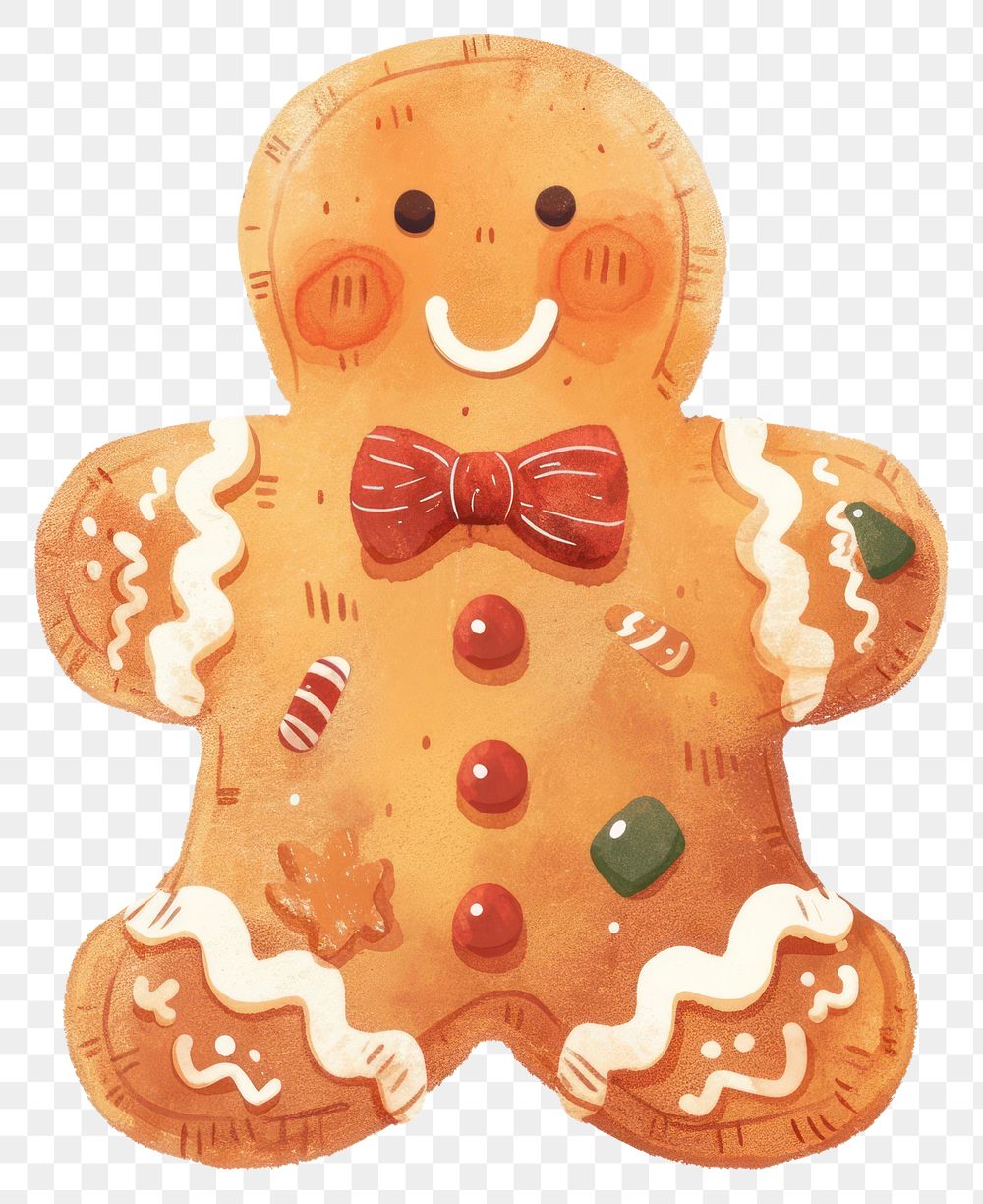 PNG Cute gingerbread man illustration | Free PNG - rawpixel