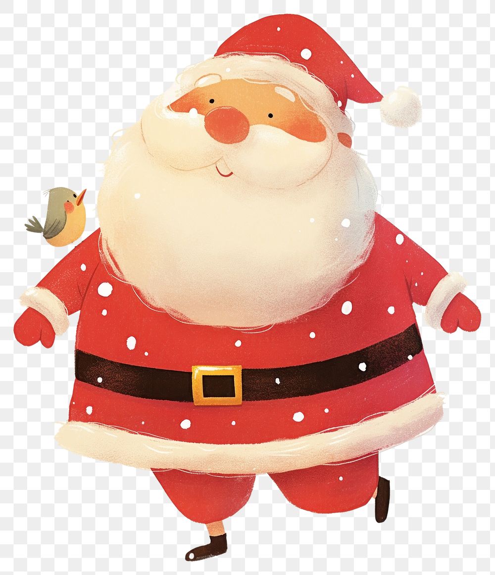 PNG Cheerful Santa bird illustration | Free PNG - rawpixel