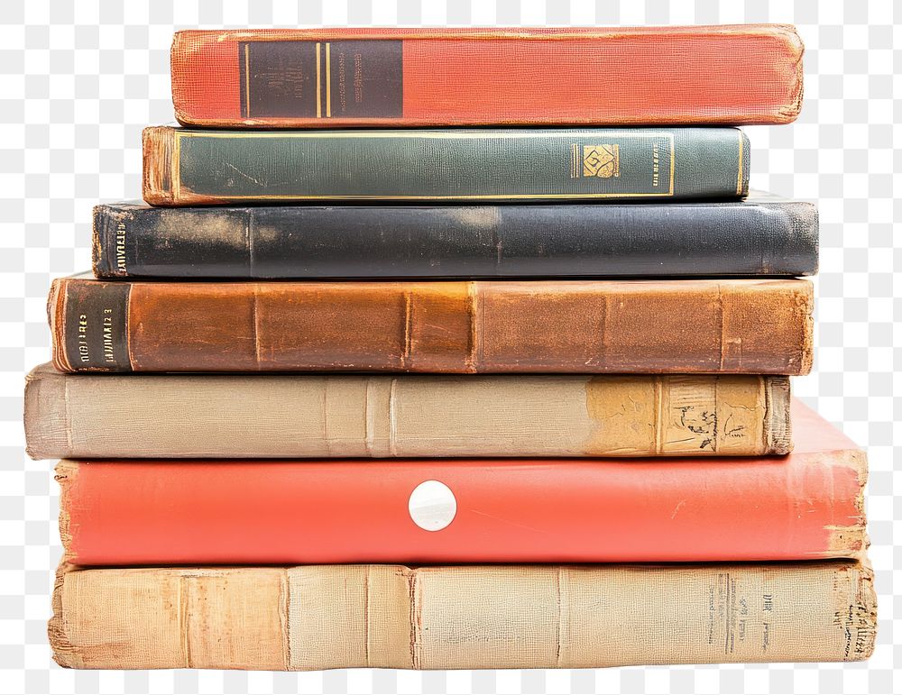 Vintage books stack collection | Free PNG - rawpixel