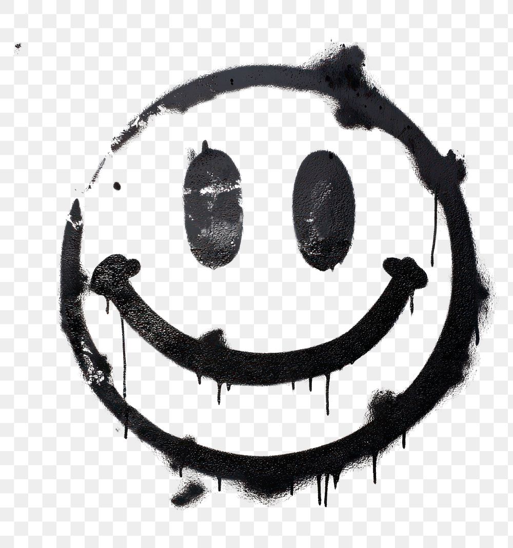 PNG Smiling face emoticon graffiti | Premium PNG - rawpixel