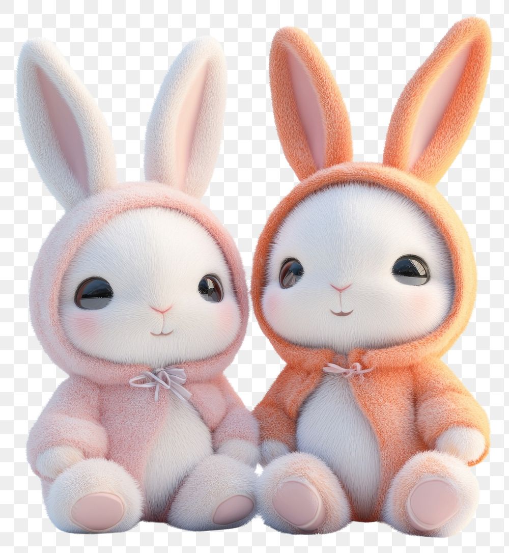 PNG Two cute bunnies bunny | Free PNG - rawpixel