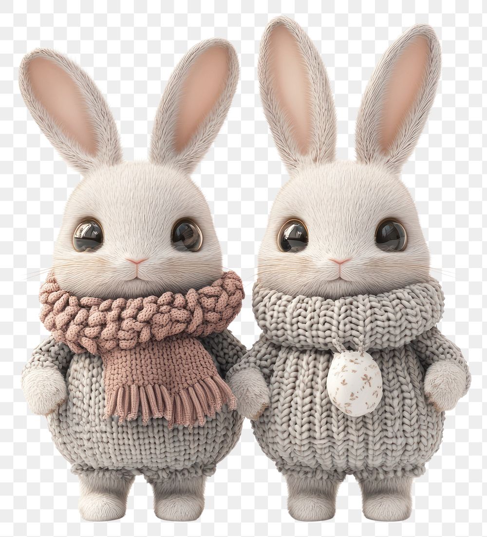 PNG Two cute bunnies bunny | Free PNG - rawpixel