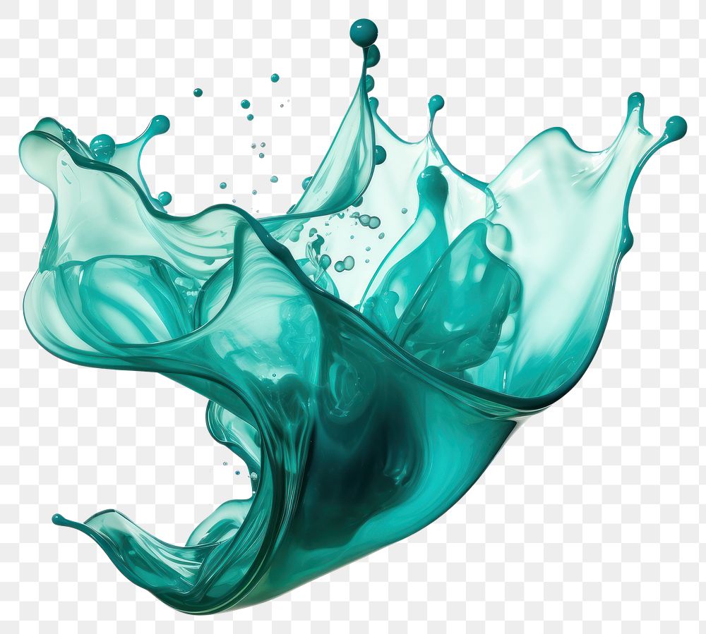 Turquoise splash abstract effect art. | Free PNG - rawpixel