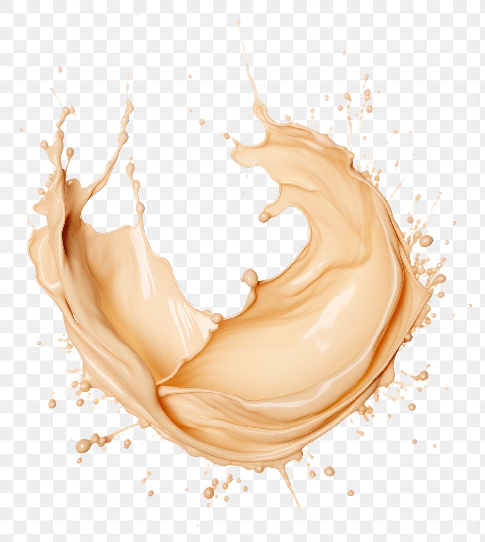 Beige splash effect beverage abstract. | Free PNG - rawpixel
