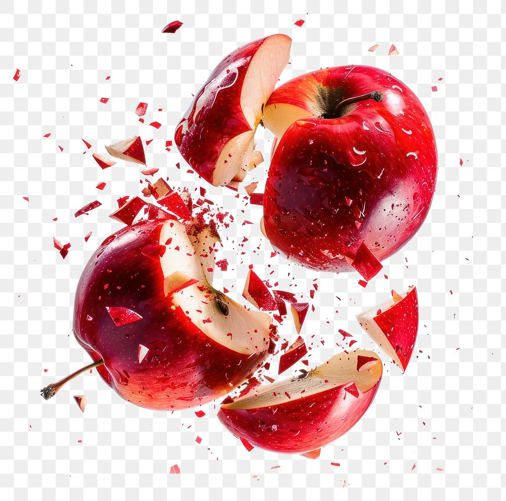 PNG Exploding 2 apples explosion | Free PNG - rawpixel