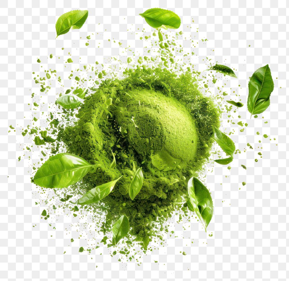 PNG Exploding green tea powder | Free PNG - rawpixel