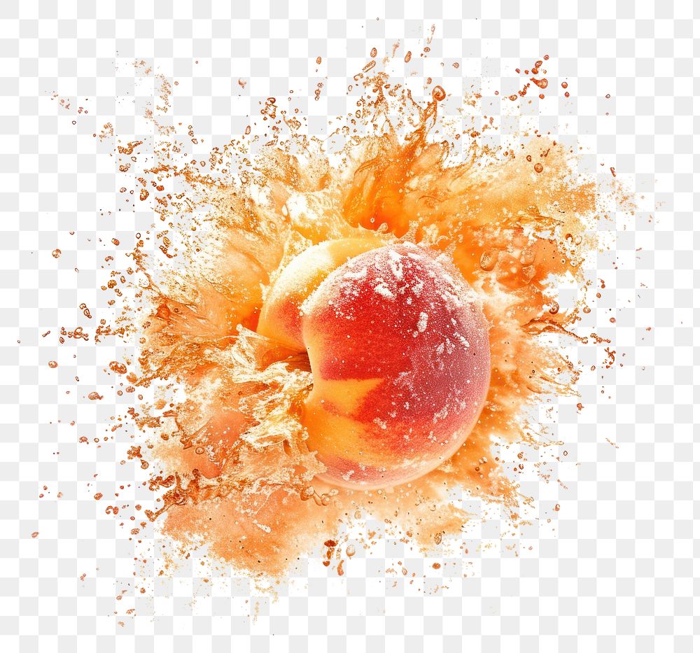 PNG Exploding peach fruit explosion | Free PNG - rawpixel