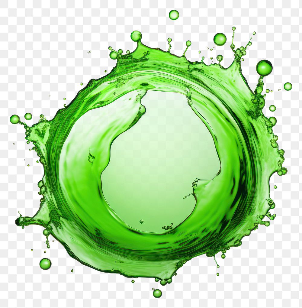 Green liquid splash circle effect | Premium PNG - rawpixel