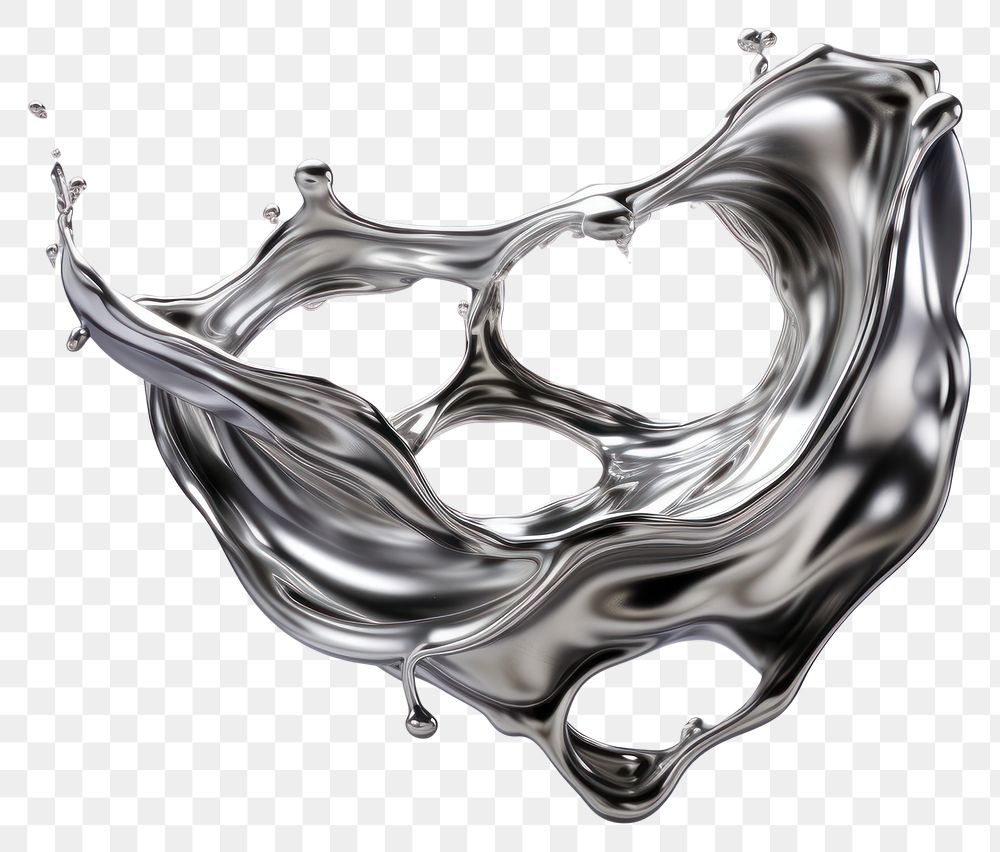 Silver liquid splash abstract art | Free PNG - rawpixel