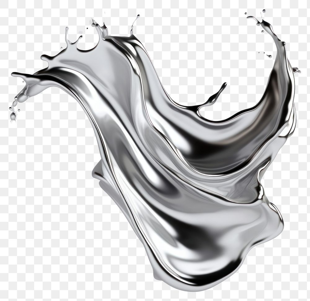 Silver liquid splash abstract art | Free PNG - rawpixel