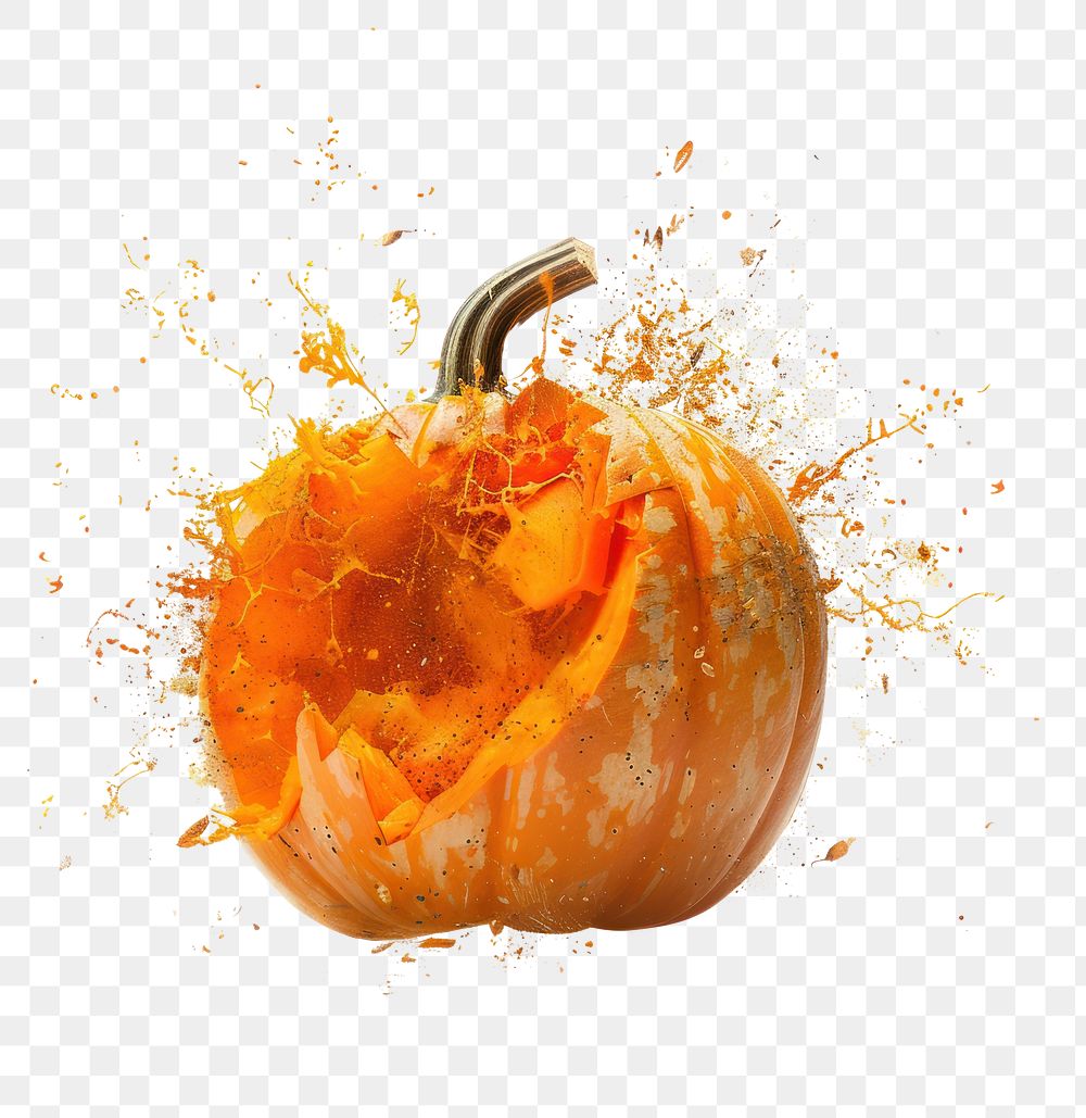 PNG Pumpkin explosion exploding food | Free PNG - rawpixel