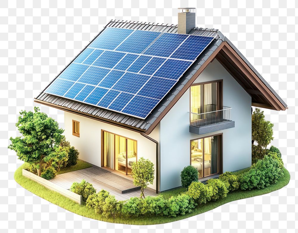 PNG Eco-friendly solar-powered modern home | Free PNG - rawpixel