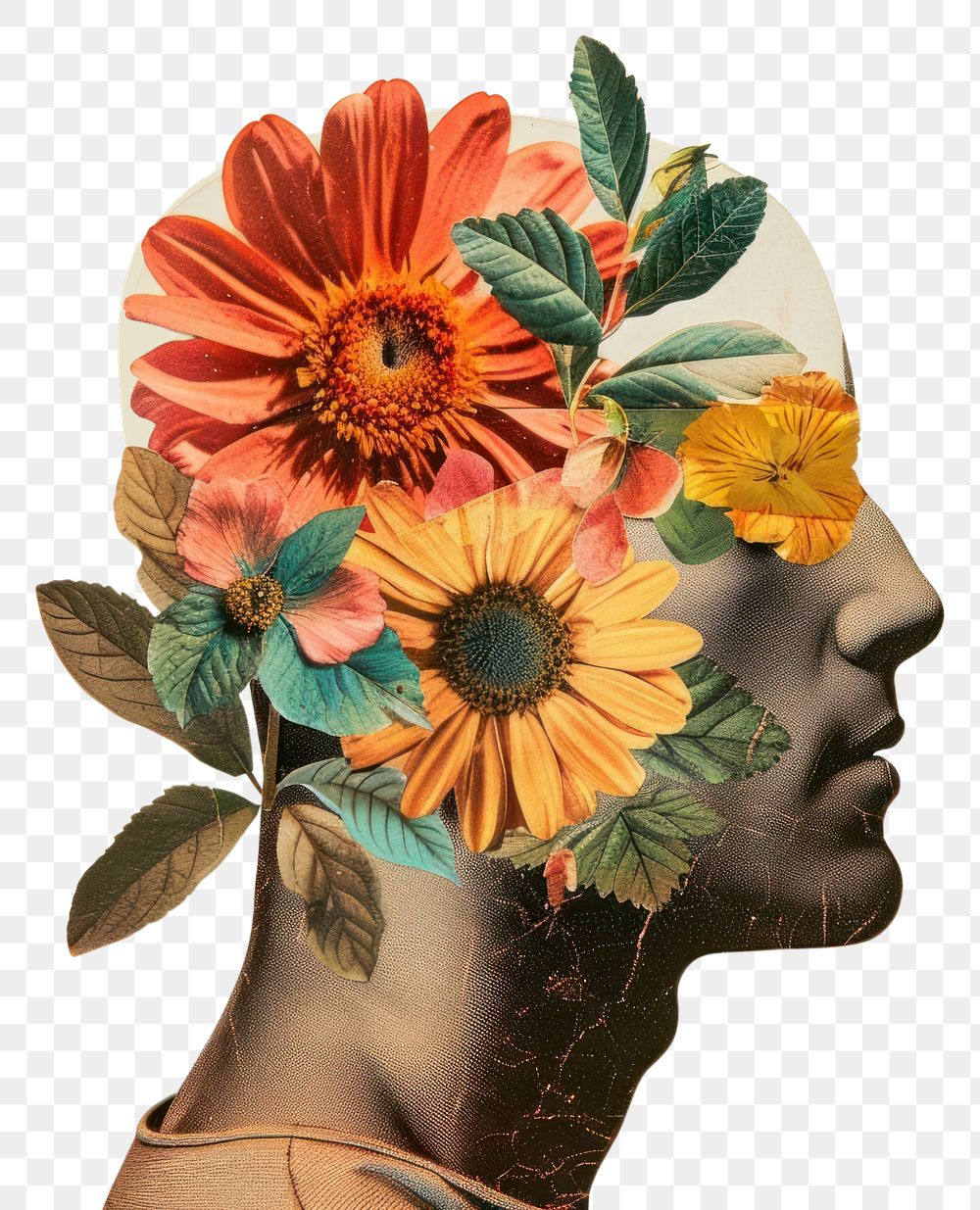 Flower face asteraceae clothing. | Free PNG - rawpixel