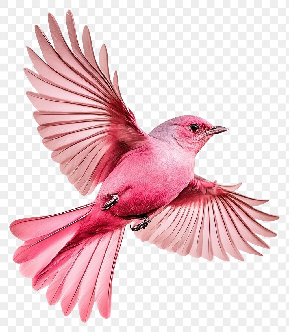 PNG flying pink robin bird | Free PNG - rawpixel