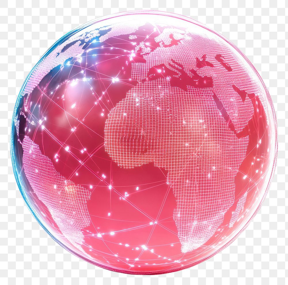 PNG Blue red globe connections | Free PNG - rawpixel