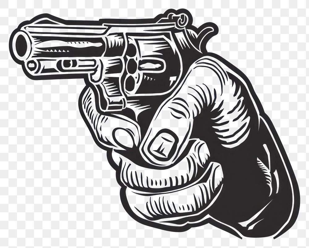 PNG Hand holding vintage revolver | Free PNG - rawpixel
