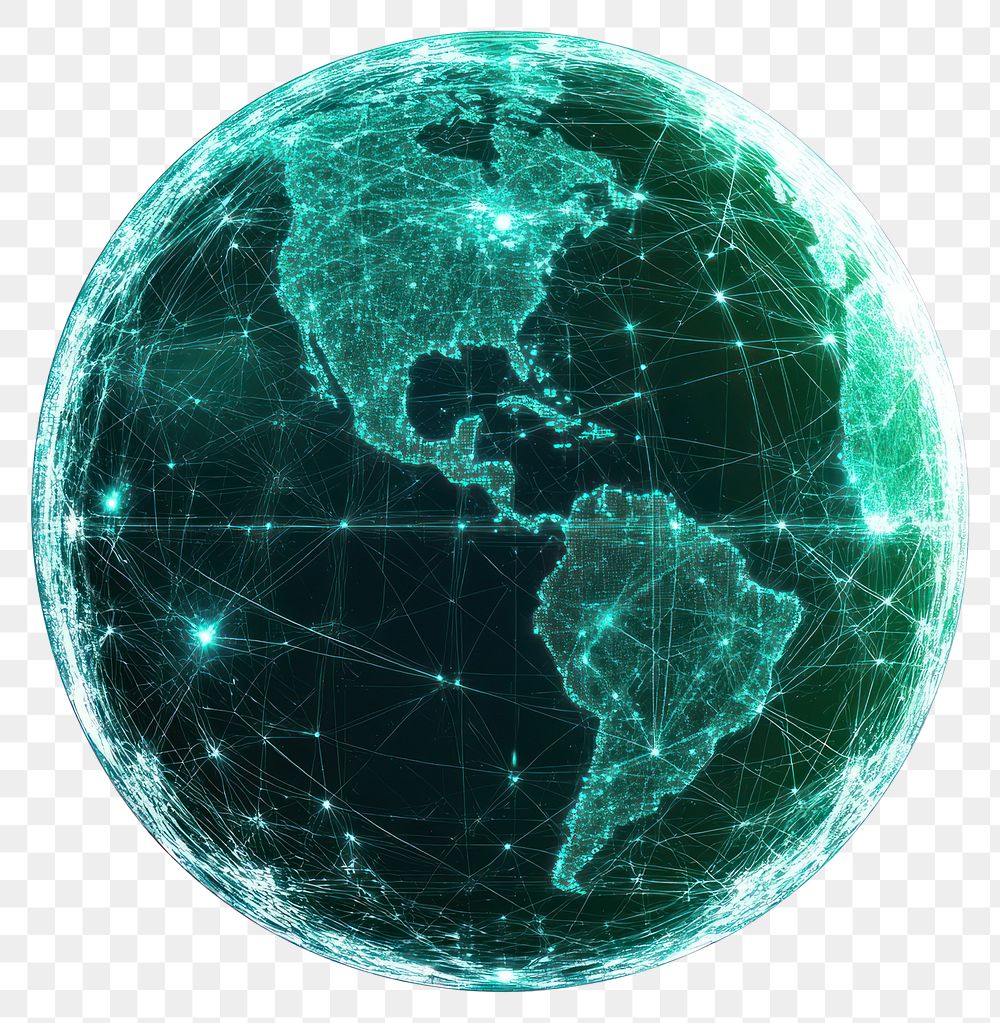 PNG Green globe technology digital | Free PNG - rawpixel
