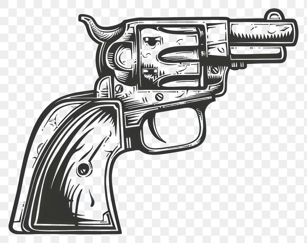 PNG Vintage revolver firearm illustration | Free PNG - rawpixel