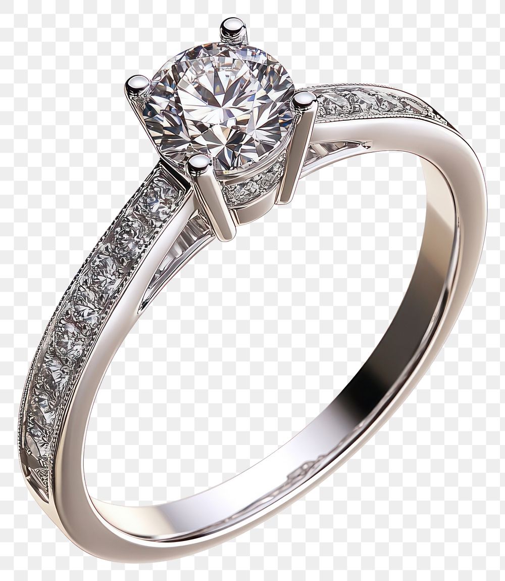 PNG Elegant engagement ring sparkling | Free PNG - rawpixel