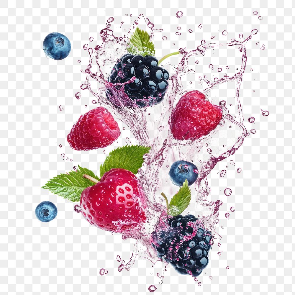 PNG Berries flying air pink | Free PNG - rawpixel
