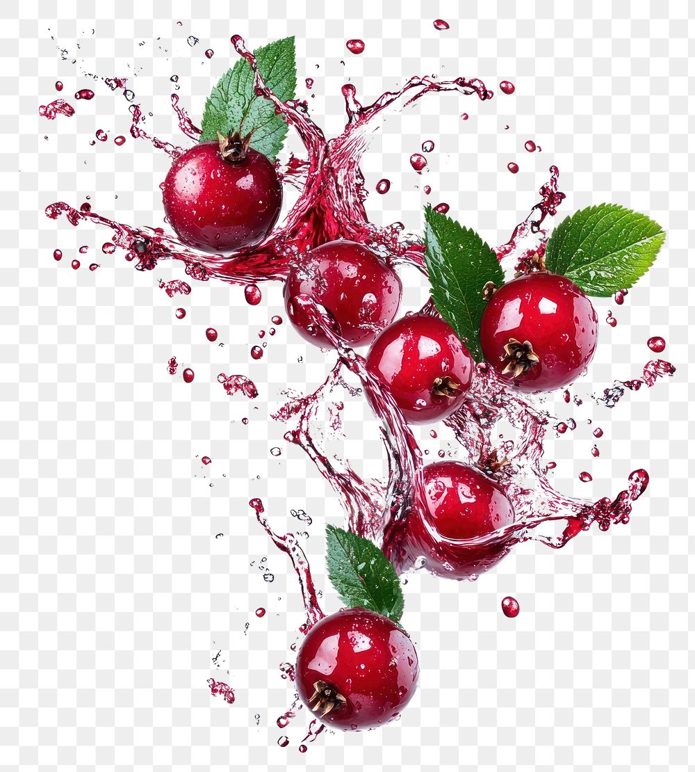 PNG Berries flying air red | Free PNG - rawpixel
