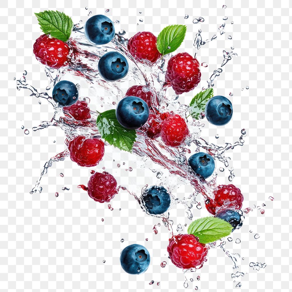 PNG Berries flying air red | Free PNG - rawpixel