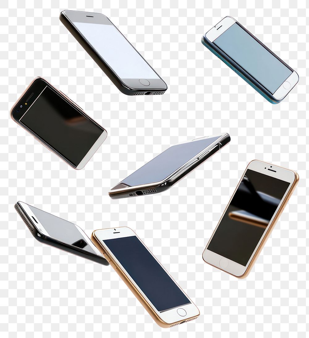 PNG Flying mobile phones electronics | Free PNG - rawpixel