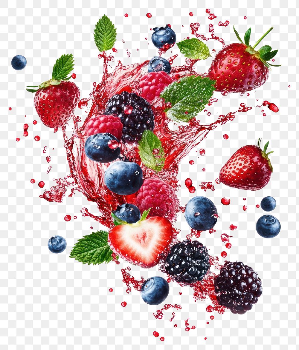 PNG Fresh mixed berries splash | Premium PNG - rawpixel