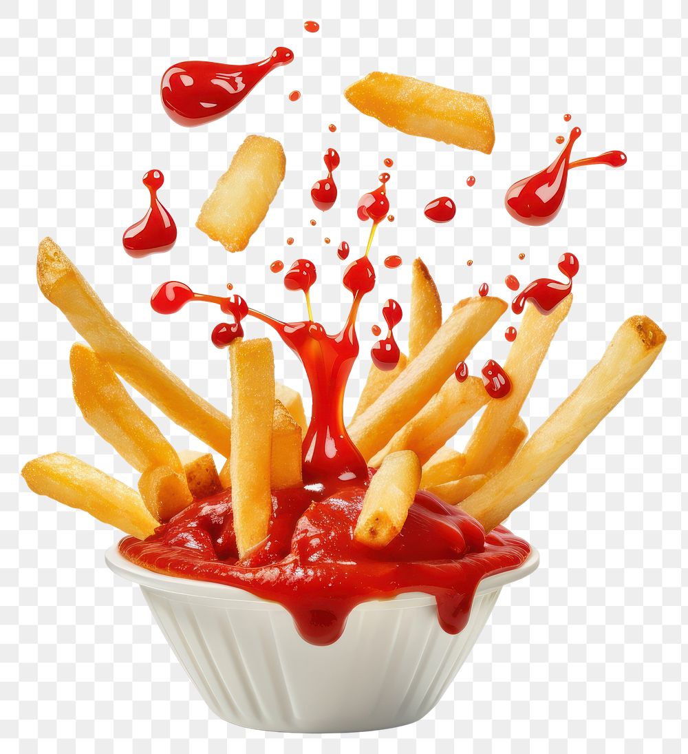 PNG Exploding french fries sauce | Premium PNG - rawpixel